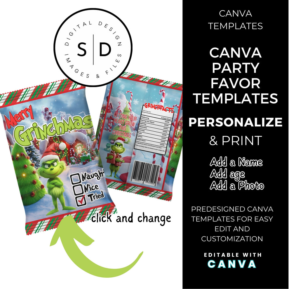 Merry Grinchmas Eve Gift Box Labels – Stockpile Digital