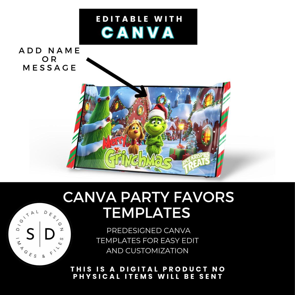 Merry Grinchmas Eve Gift Box Labels – Stockpile Digital