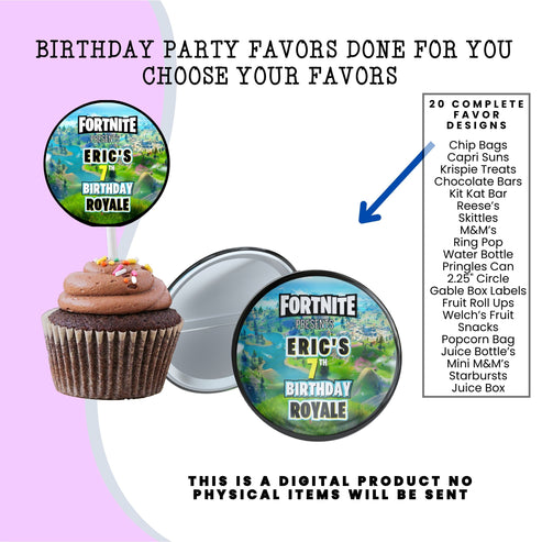 Fortnite Battle Royale Birthday Party Favors DFY – Stockpile Digital