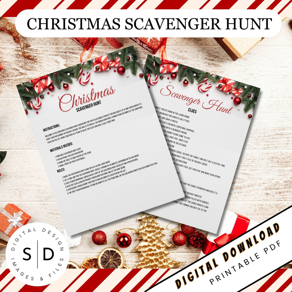 Christmas Scavenger Hunt Printable Christmas Games and Activities ...