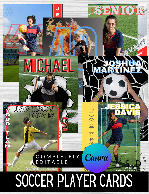 Soccer Player Trading Card Templates Bundle – Stockpile Digital