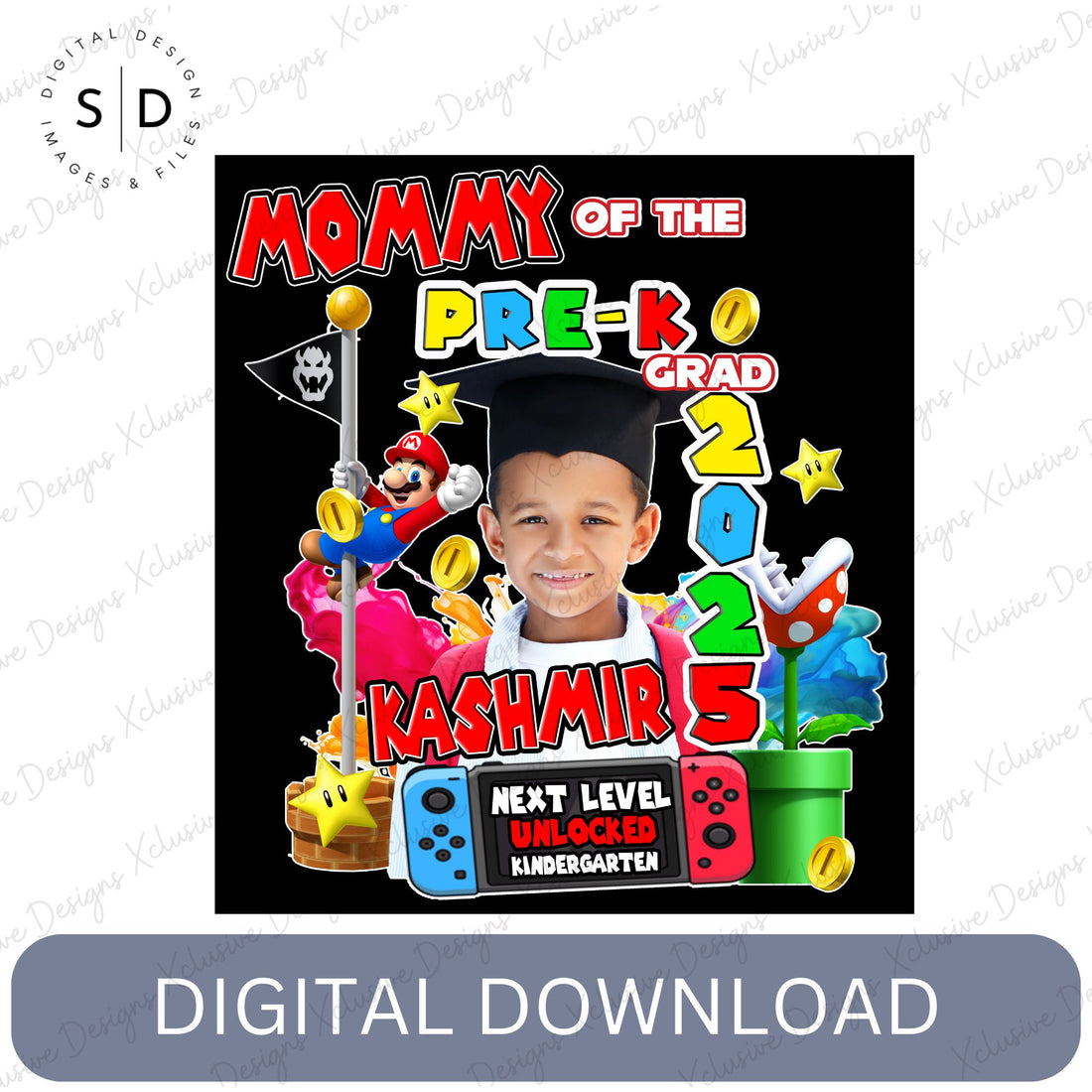 🎓 Custom Graduation PNG – Mario Theme 🎓 – Stockpile Digital
