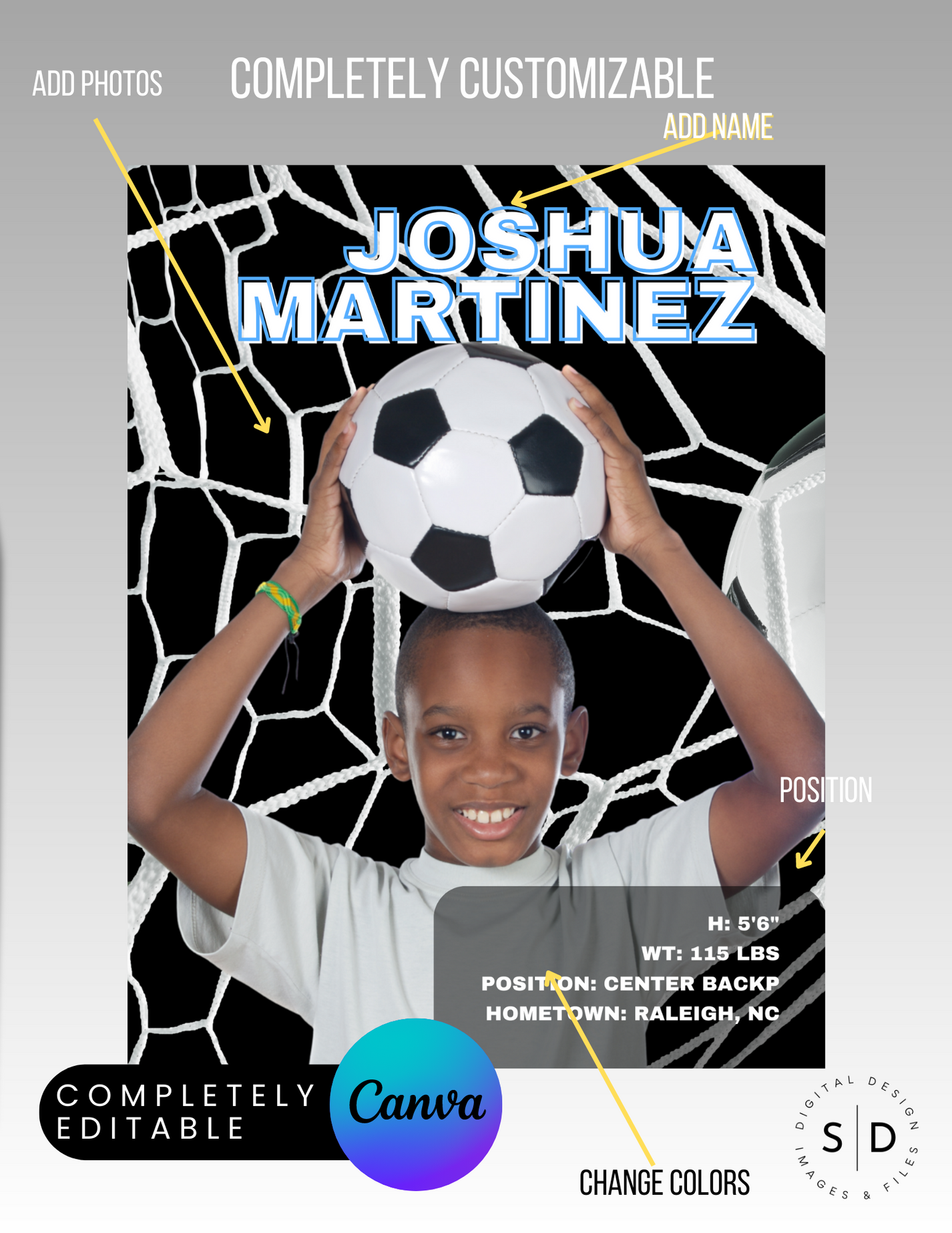 Soccer Player Trading Card Templates Bundle – Stockpile Digital