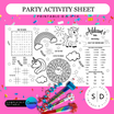 Magical Unicorn Party Activity Sheet – Stockpile Digital