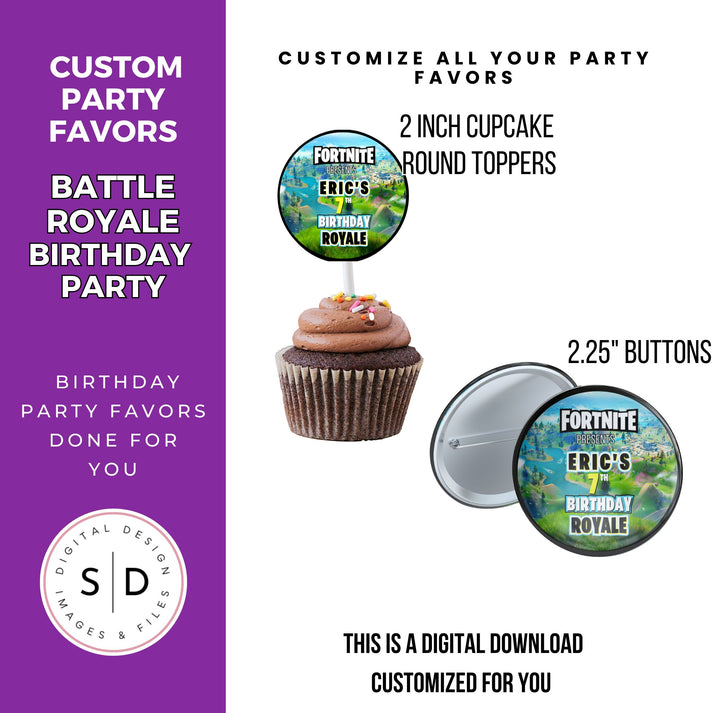 Fortnite Battle Royale Birthday Party Favors DFY – Stockpile Digital
