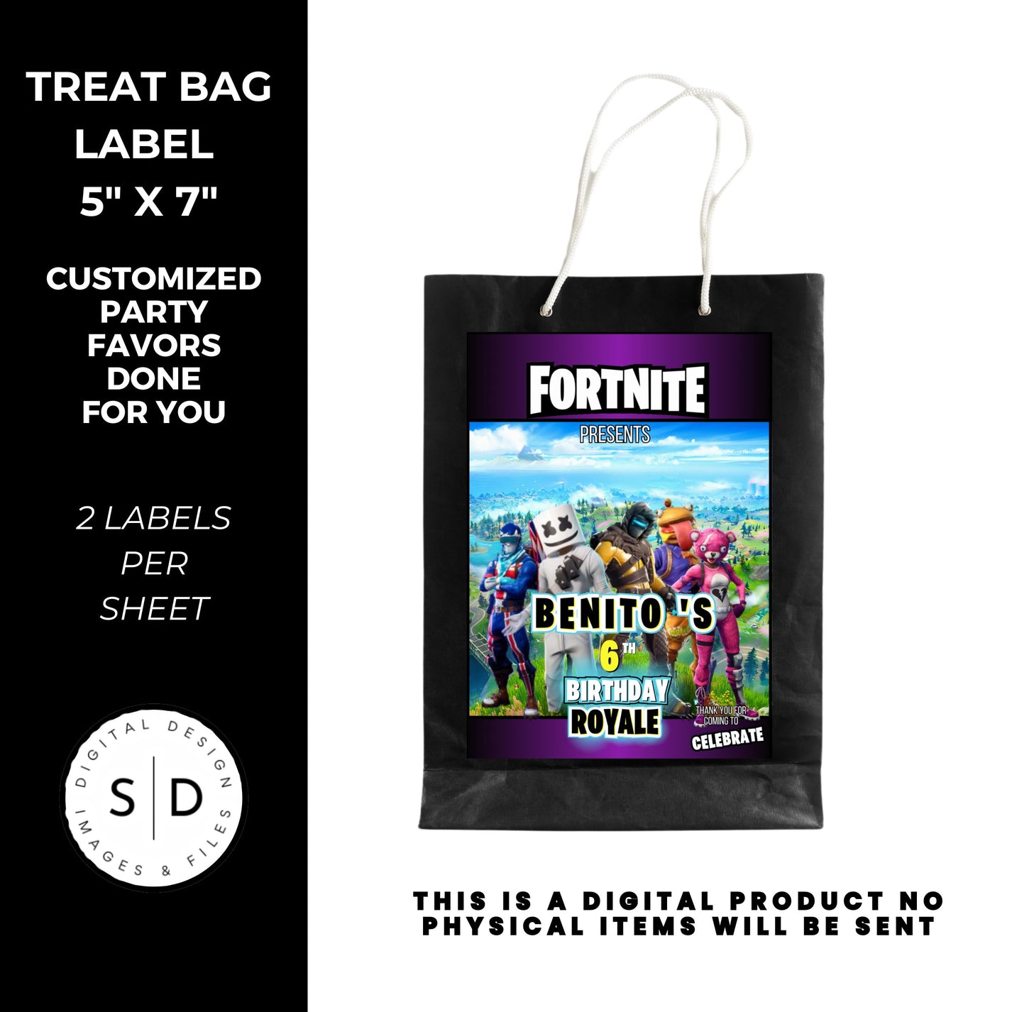 Fortnite Battle Royale Birthday Party Favors DFY – Stockpile Digital