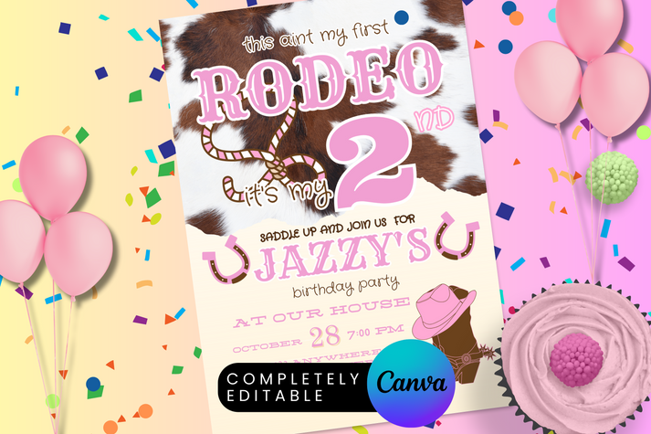 Not My First Rodeo Birthday Party Invitation – Stockpile Digital